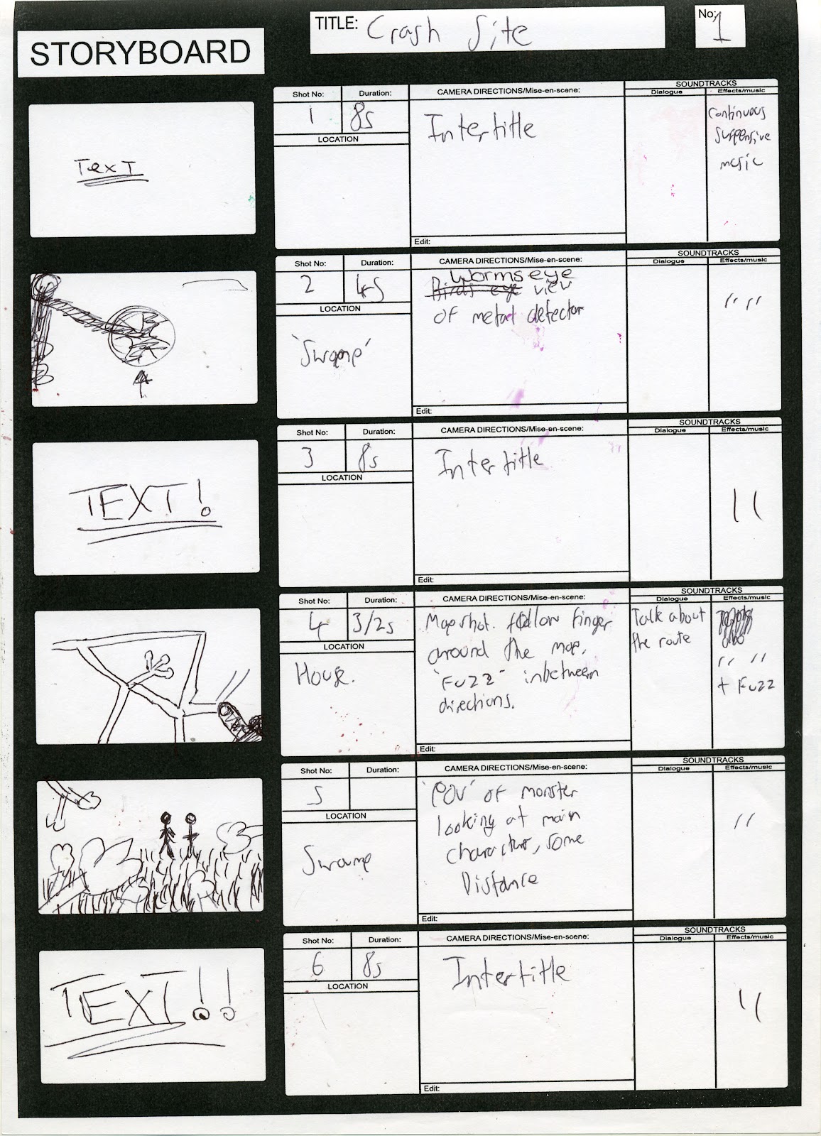 Dominic's A2 Media Blog: Original Idea Storyboards