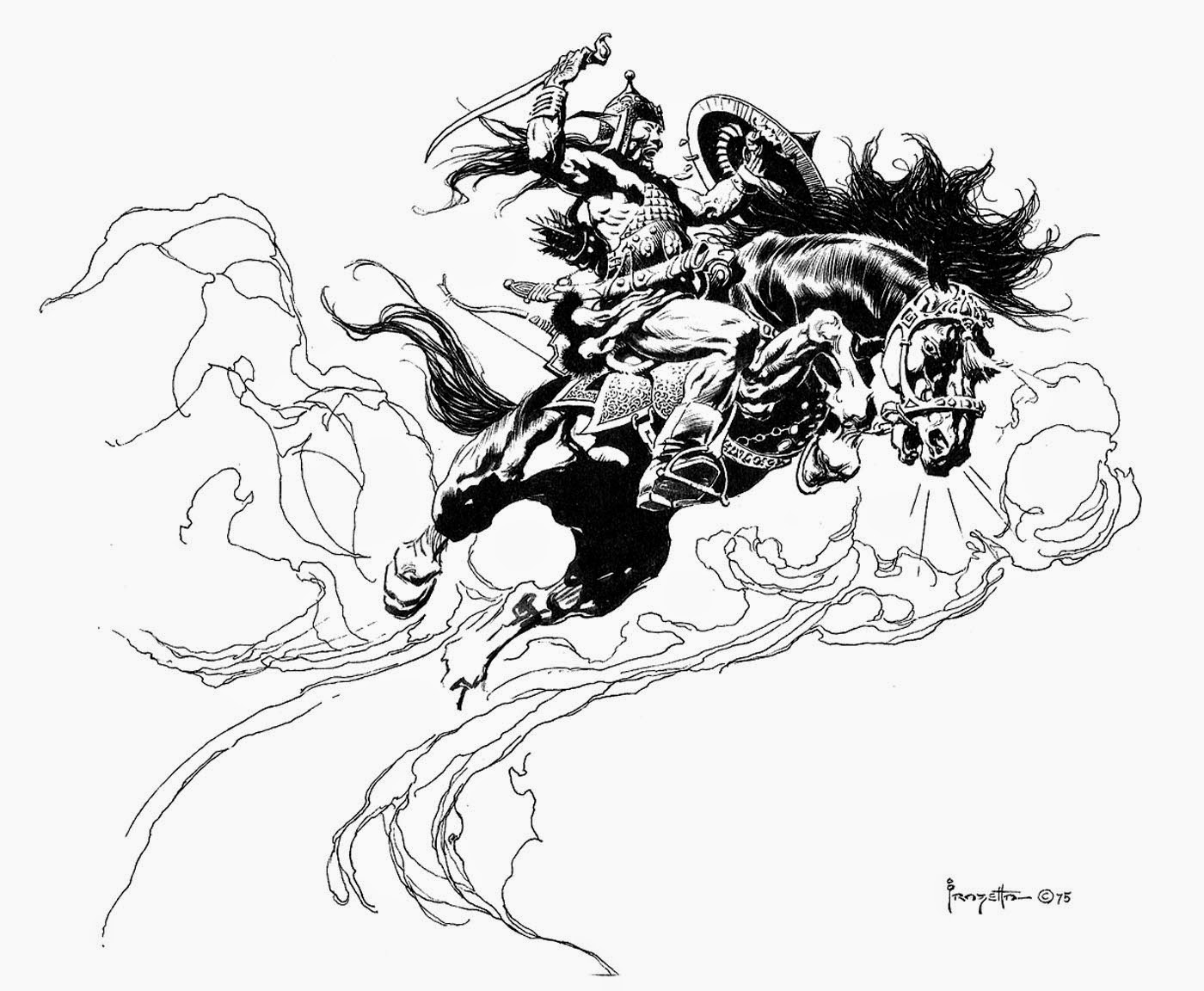 BLACK 'N' WHITE AND RED ALL OVER: POST # 63 - FRANK FRAZETTA, The ...