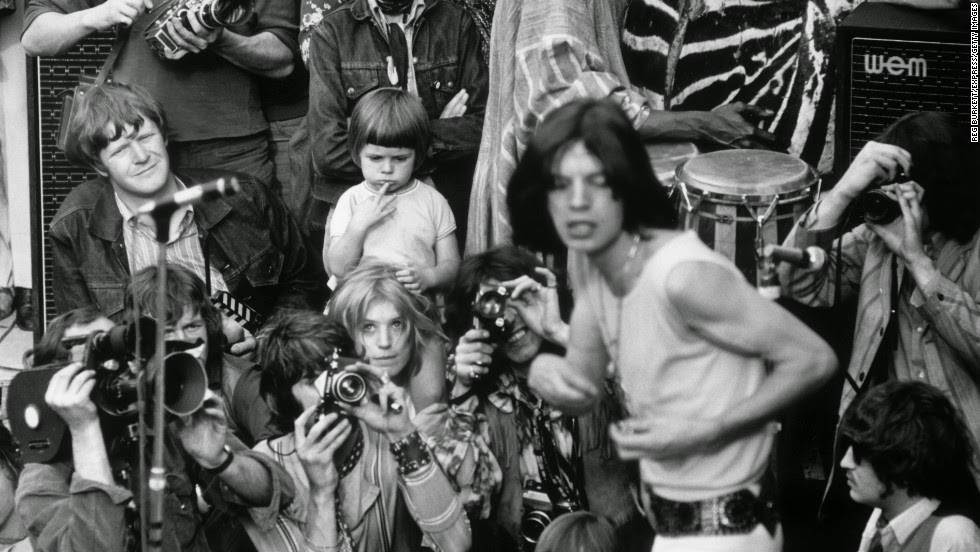 Black and White Photographs of The Rolling Stones Live in Hyde Park in ...