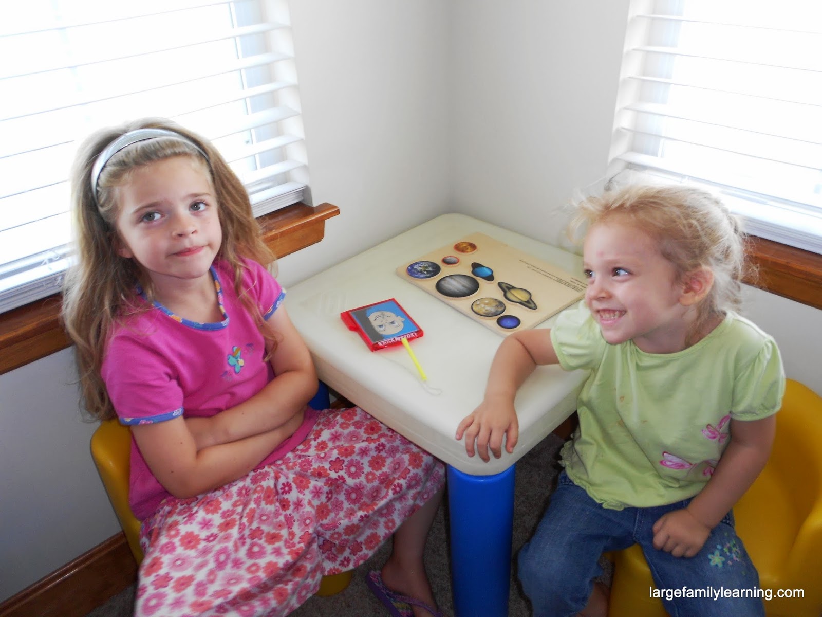 Large Family Learning : Our New School Room!
