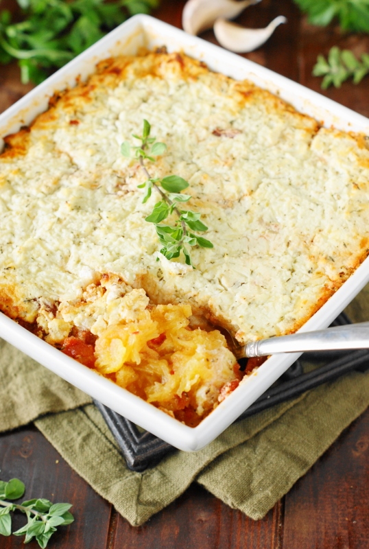 Baked Spaghetti Squash Gratin | The Kitchen is My Playground