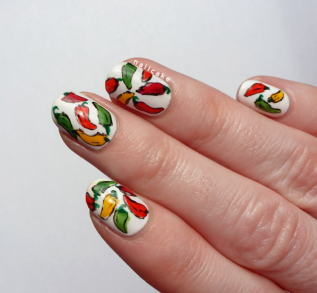 Nail Cake: Feelin' Hot Hot Hot | Chilli Pepper Nail Art
