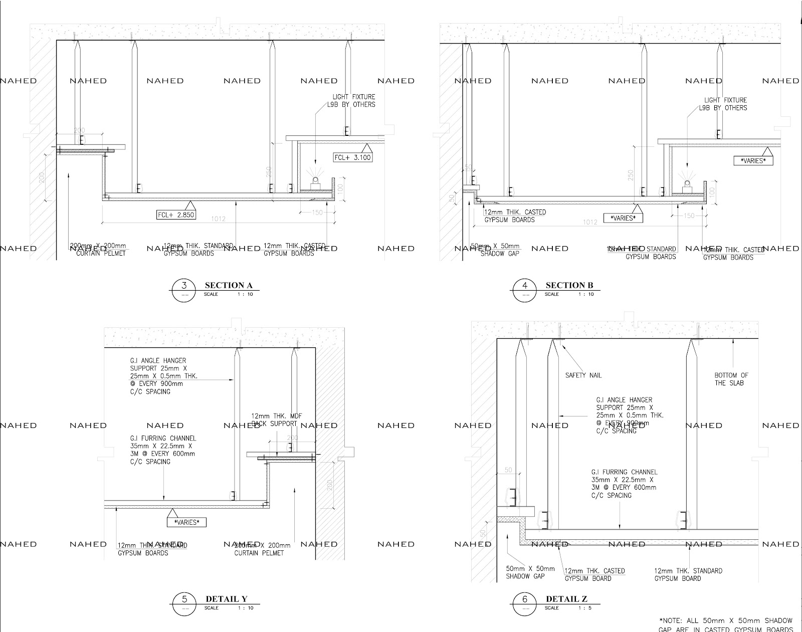 Private Villa Ceiling Setout Layout (Detail/Working Drawing) ~ NAHED ...