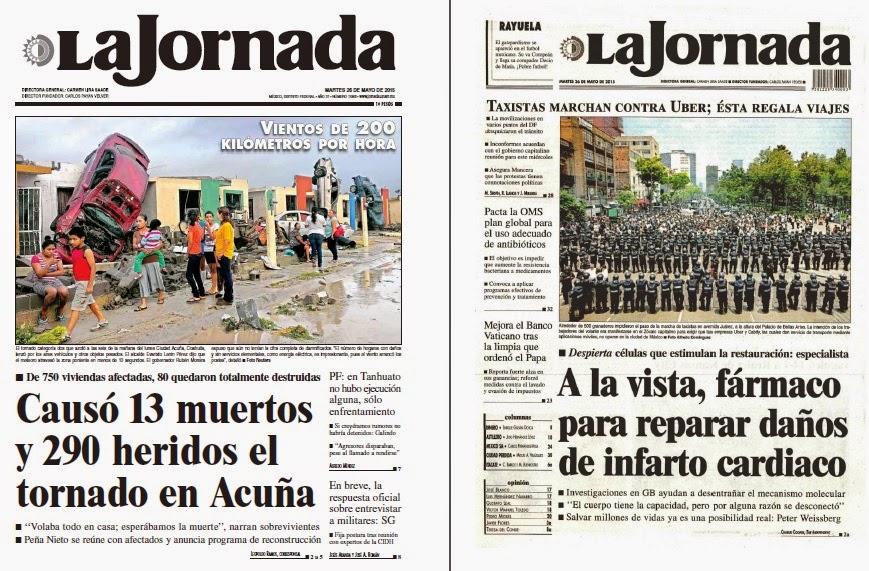 Noticias Guerrer@s SME: Periódicos LA JORNADA: Causó 13 muertos y 290 ...