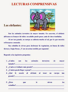 EL PATIO DE GEMMA: 545. LECTURAS COMPRENSIVAS SOBRE ANIMALES