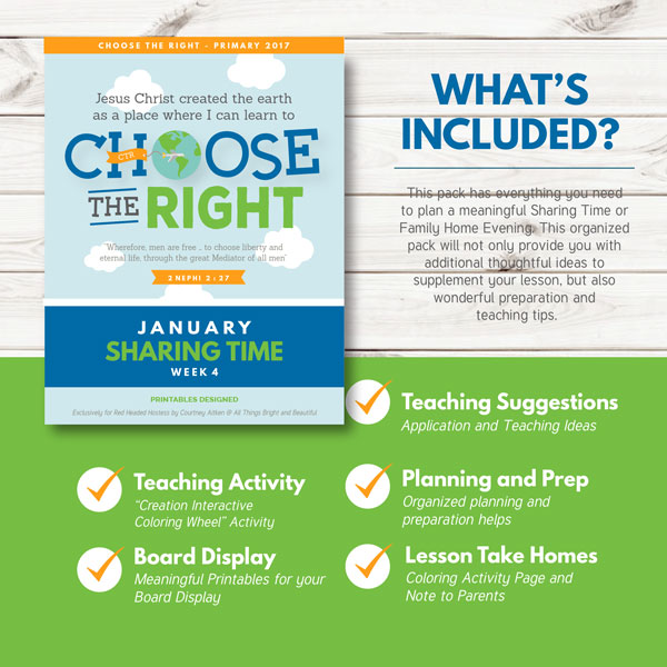 2017 Primary Sharing Time: Jesus Christ Created the Earth as a Place ...