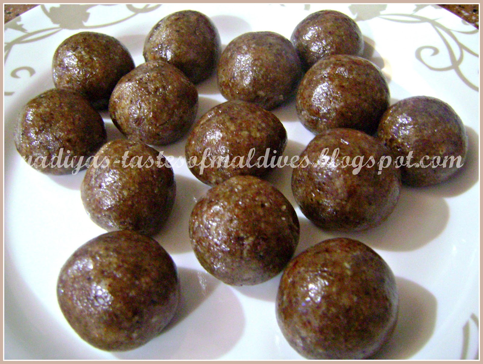 Nadiya's Tastes Of Maldives: Kanamadu Gulha (Sea Almond balls)