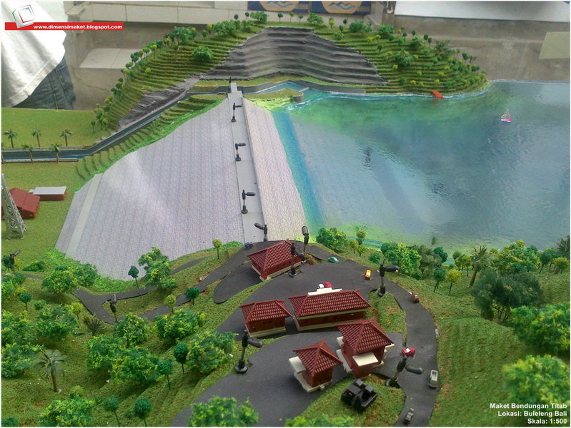 Maket Bendungan Titab Bali Skala 1:500