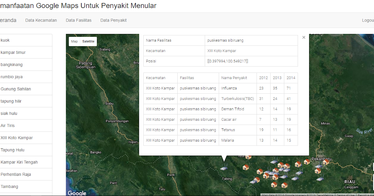 MAHASISWA GALAU (IT): peta kesehatan kabupaten kampar