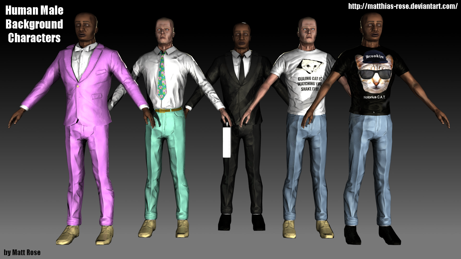 Matthew Adrian Rose Portfolio: Human Male Character: Added customization
