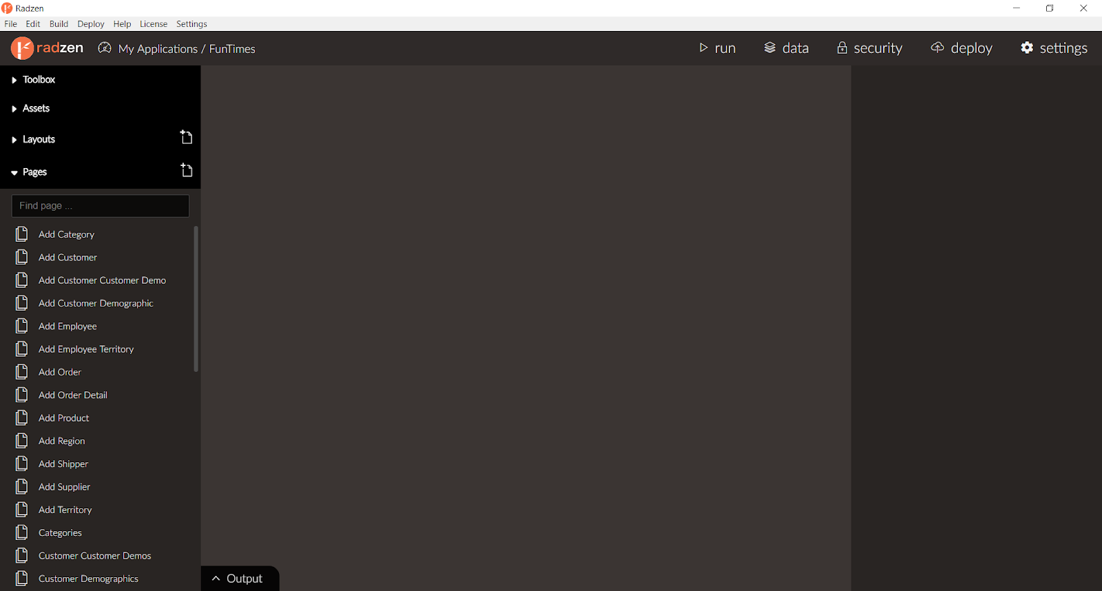Rapid Development with Radzen: The first application. A Hello World with Radzen and Northwind.