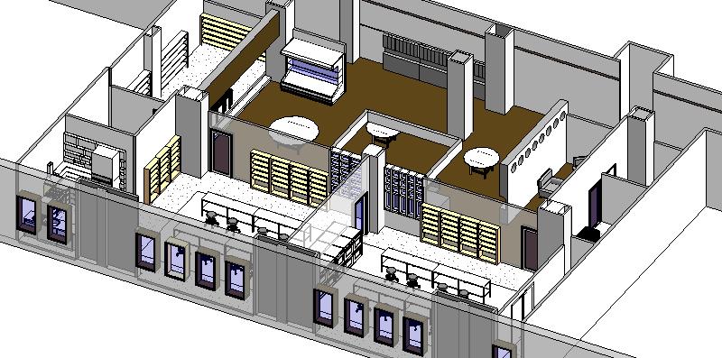 Revit for Interior Design Class: Schematic Model Images