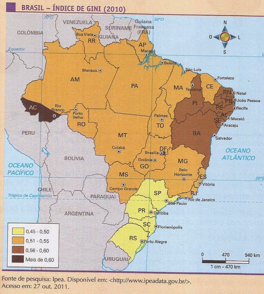 BLOG DO PROFESSOR MARCIANO DANTAS: REPRESENTAÇÃO DO ÍNDICE GINI E AS ...