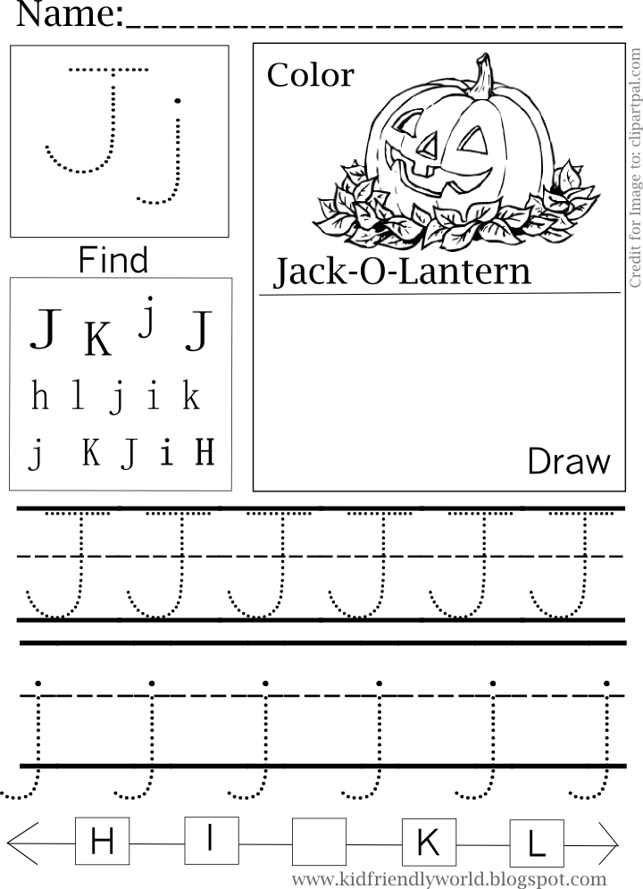 A Kid Friendly World: J is for Jack-O-Lantern Printable