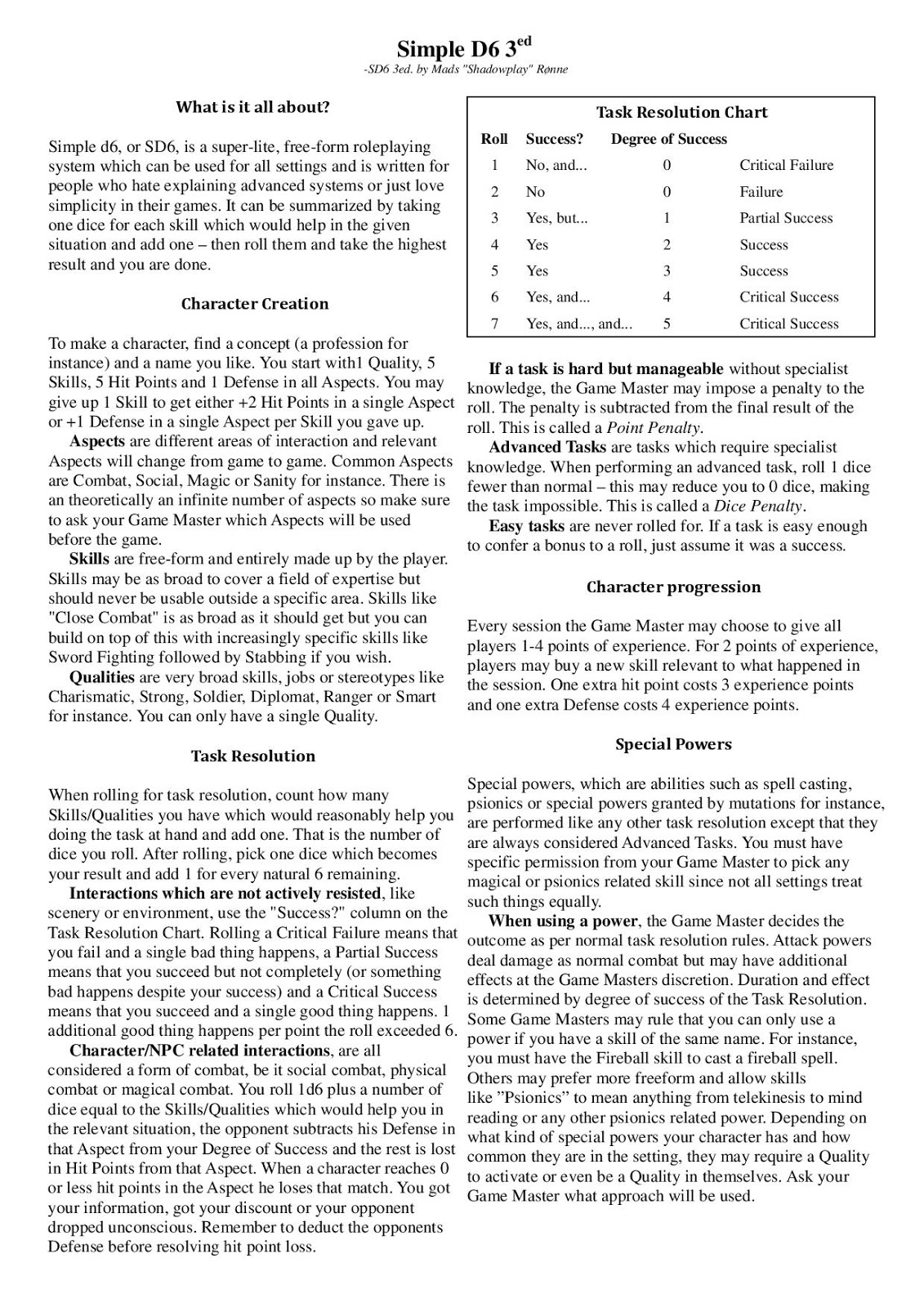 Simple d6: One-Off RPGs at Their Finest - Jade Gaming News