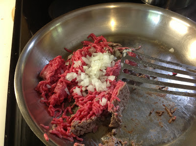 Root and Rocks: Spiced Beef & Onion Rice Cakes