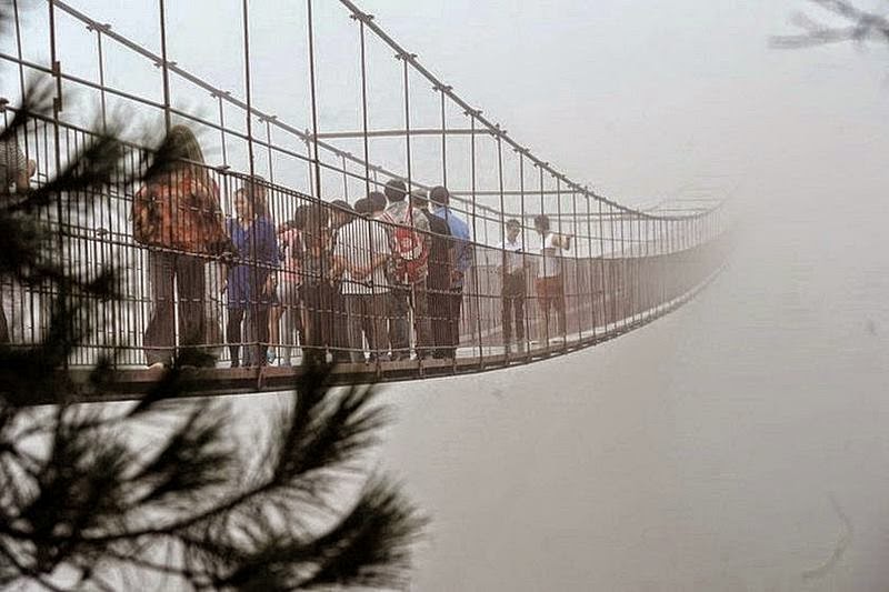 Glass-Bottomed Bridge in China