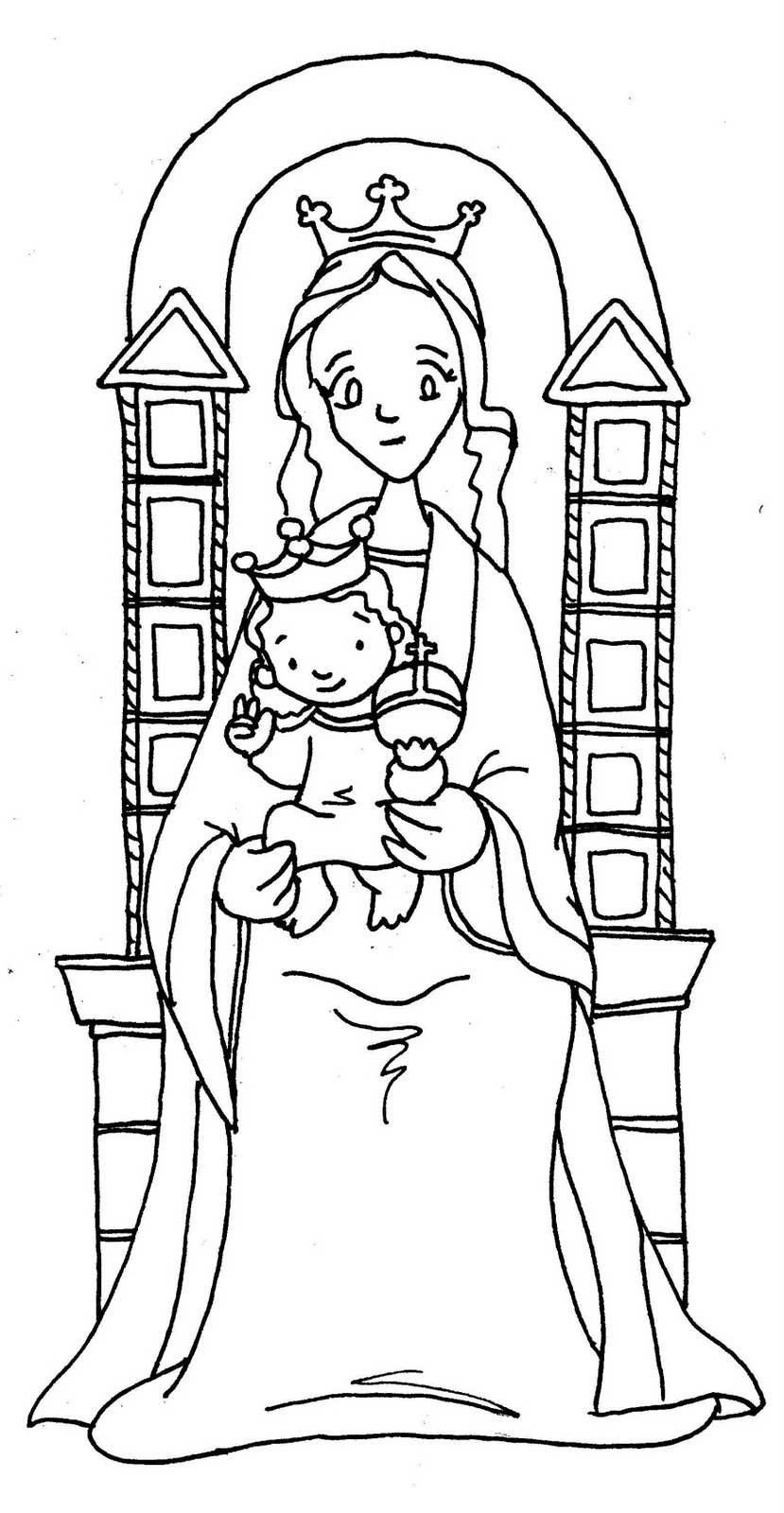 Dibujos para catequesis: NUESTRA SEÑORA DE COROMOTO