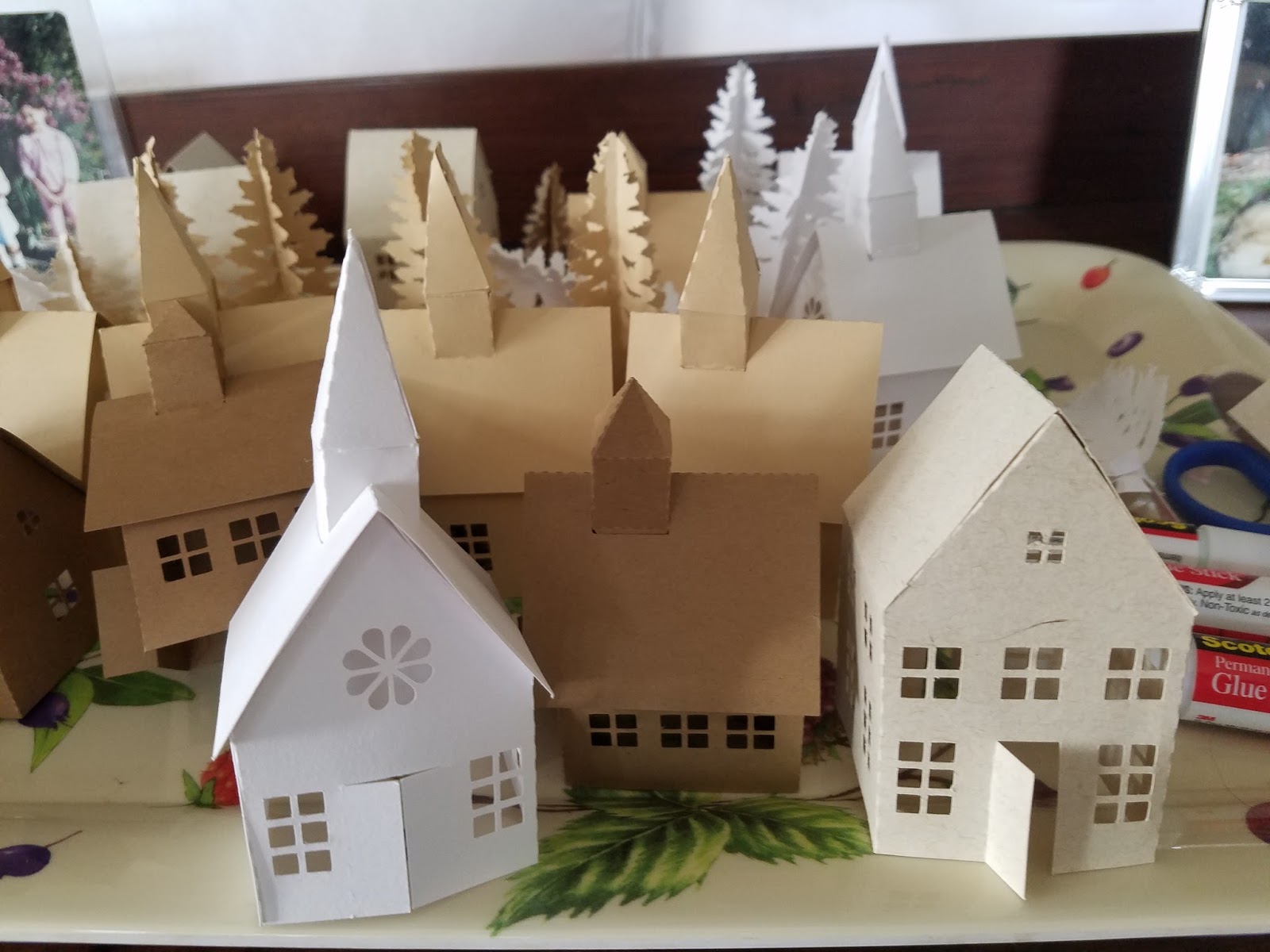 Windmill Farm: DIY PAPER VILLAGE BUNTING-BANNER FOR CHRISTMAS