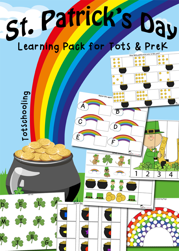 St. Patrick's Day Playdough Mats | Totschooling - Toddler, Preschool ...