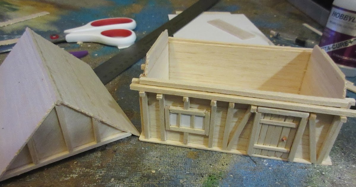 Mars-Miniatures: Cabin In The Woods - Making A Balsa Wood House