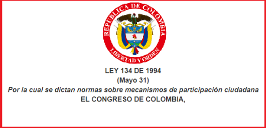 Ley 134 de 1994