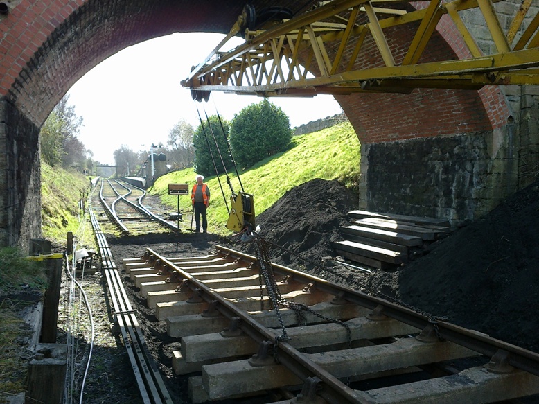 Tanfield Railway Blog: Track Across Marley Hill Flat Crossing Continues