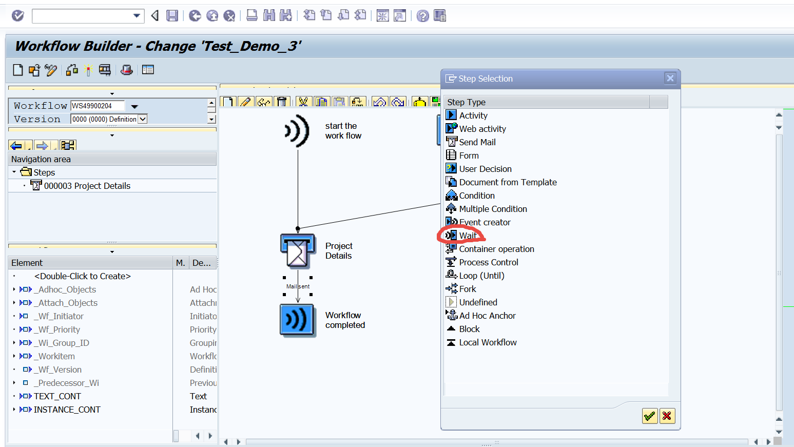 TECHSAP : Workflow : Demo6- Using wait event in workflow!