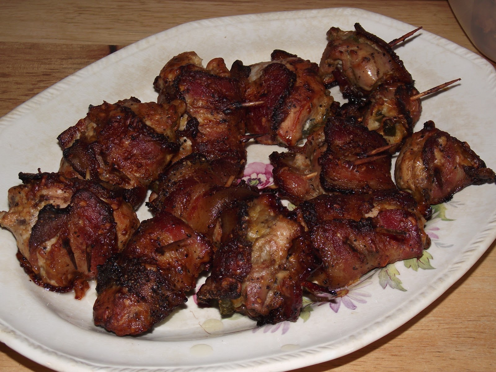 bacon wrapped pheasant bites