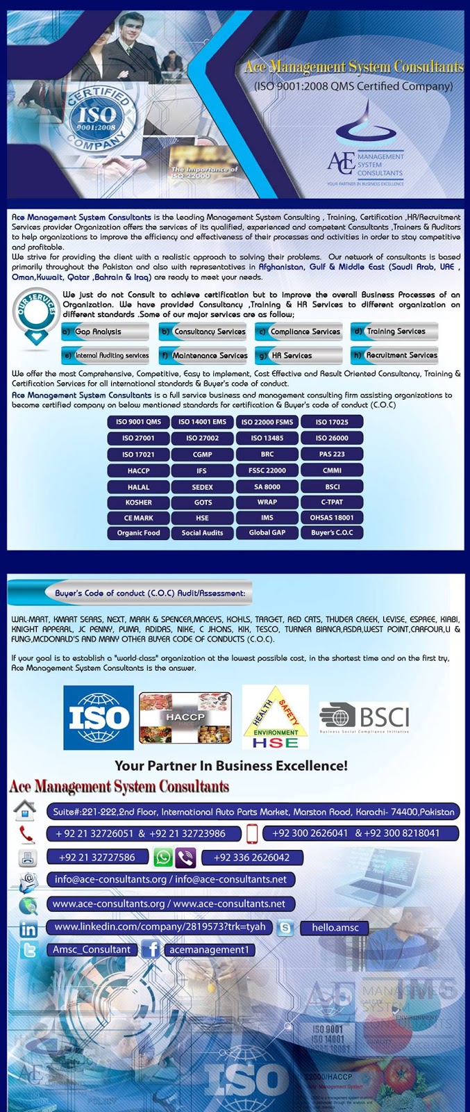 Ace Management System Consultants: Get Certification of ISO 9001, ISO ...