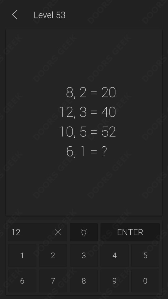 Math Level 53 Solution ~ Doors Geek