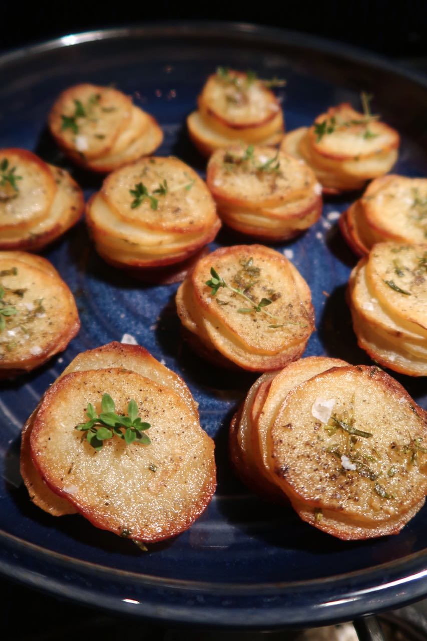 Scrumpdillyicious: Roasted Potato Galettes with Thyme & Rosemary