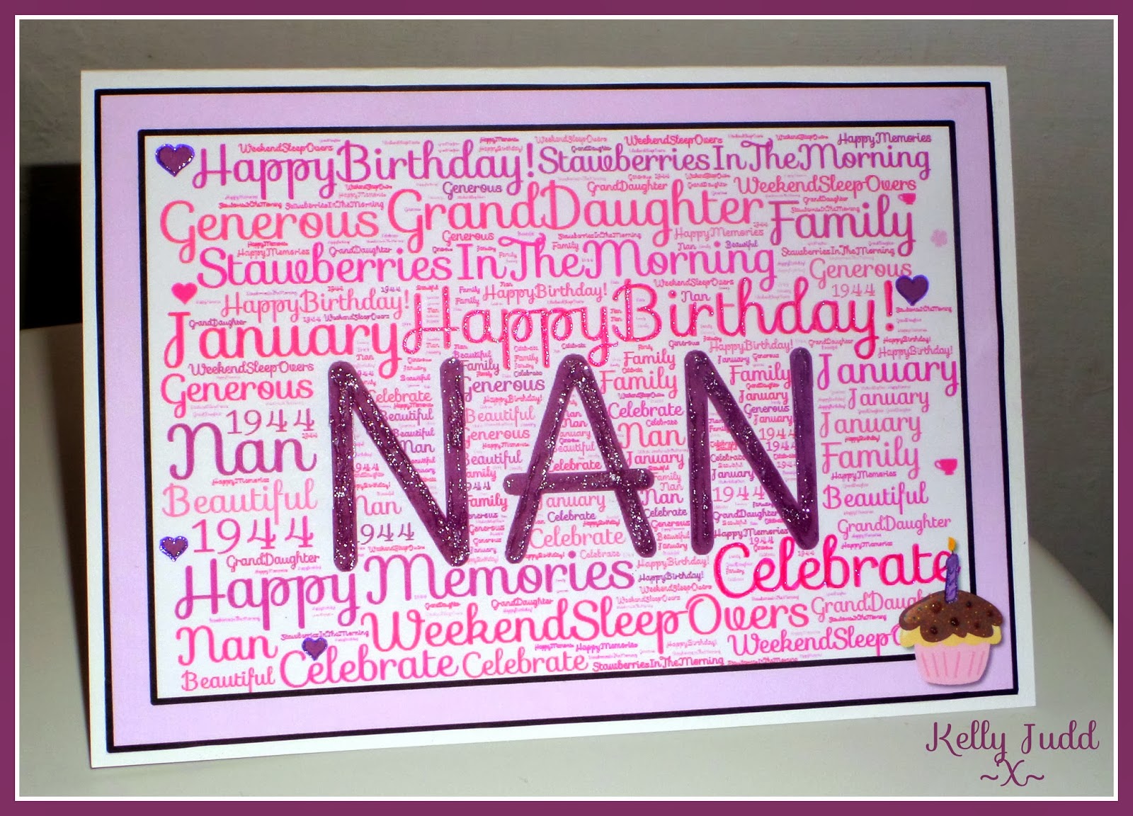 Words From Cloud Nine : Birthday Nan Word-cloud Card