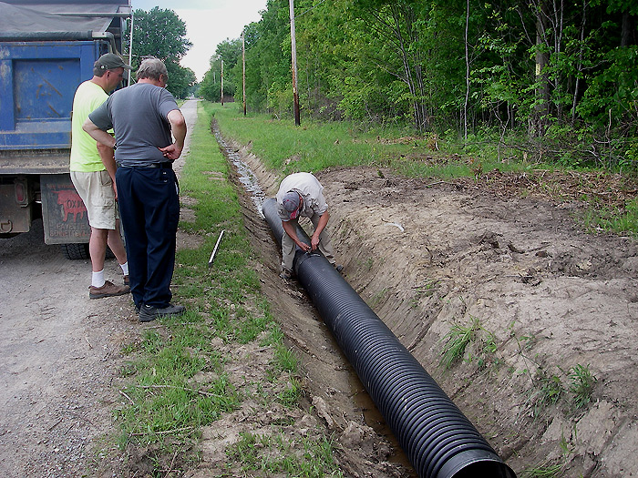 Light Haven Farm: Driveway Culvert Pipe Installed!