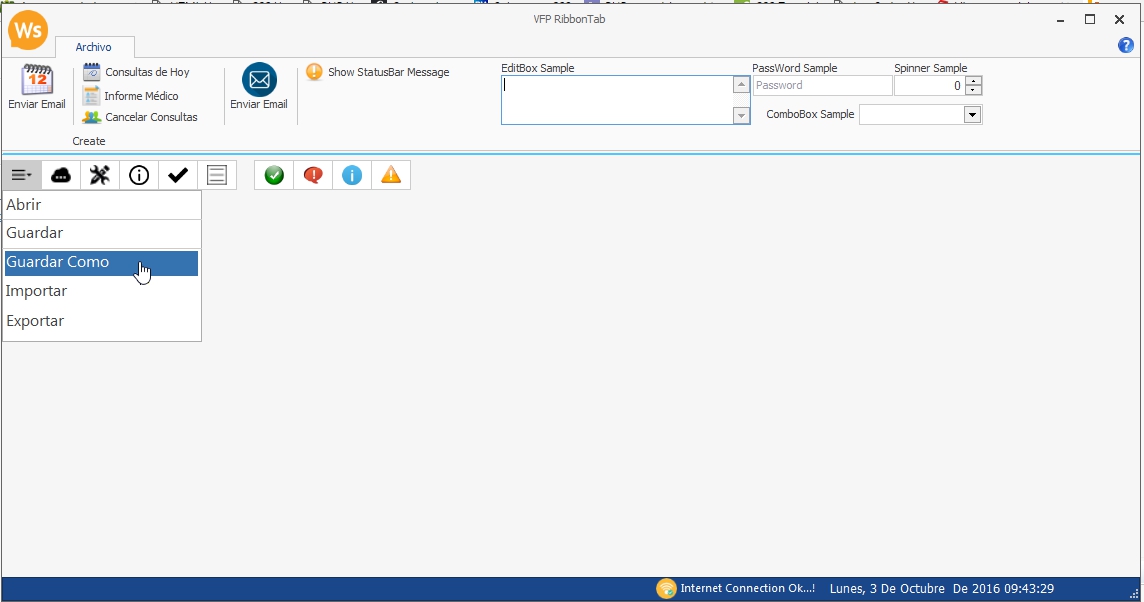 Componentes 2K para Visual FoxPro 9.0: MENU RIBBON