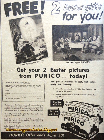 ISA MUNANG PATALASTAS: 156. Happy Easter from PURICO, 1953