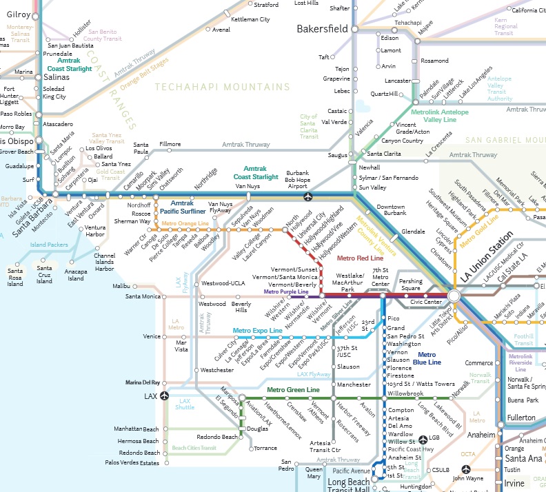 Map of the Week: California Rail Map