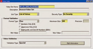 Oracle Applications: Oracle Value Sets