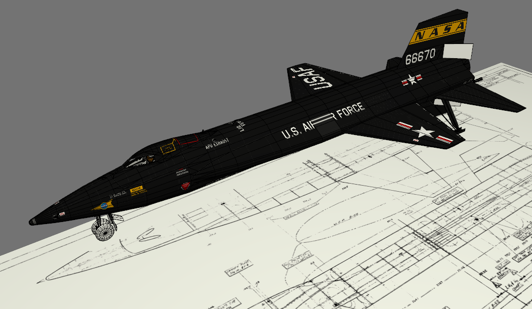 Desktopsimmer's 3D Models: North American Aviation X-15A-2 - X-15 to X ...