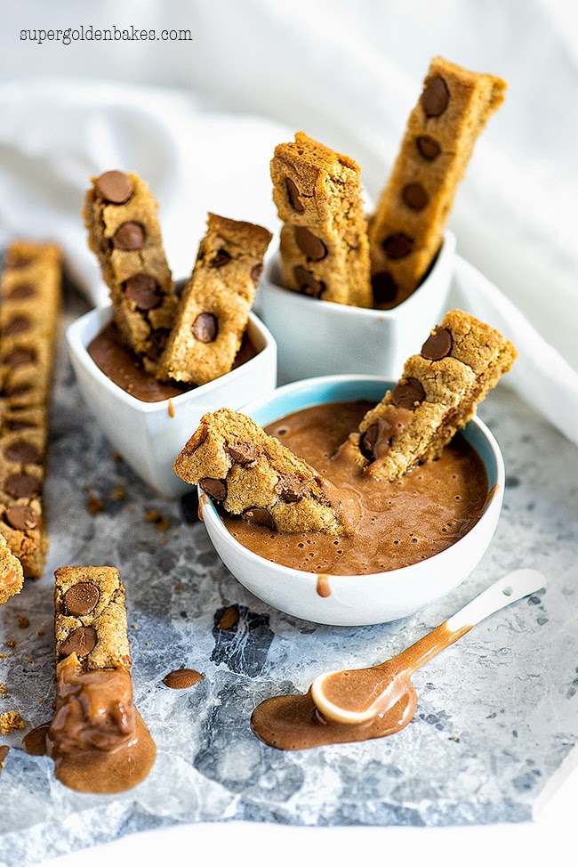 Chocolate chip cookie dippers | supergolden bakes