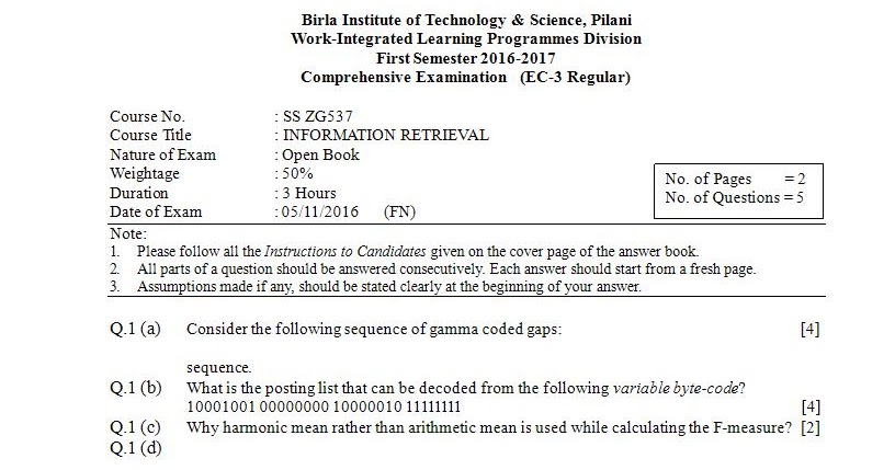 Coding Tech Life: Information Retrieval - SSZG537 - Comprehensive ...