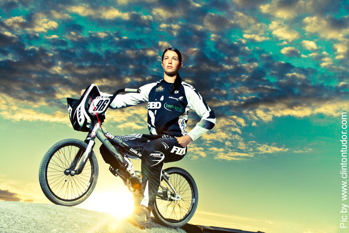One moment please.: Olympic New Zealand BMX athlete Sarah Walker #96