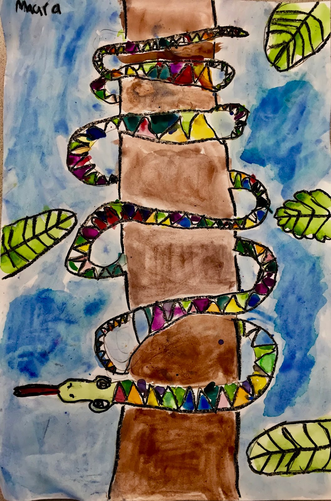 Expression of Imagination: Climbing Snakes by 2nd grade
