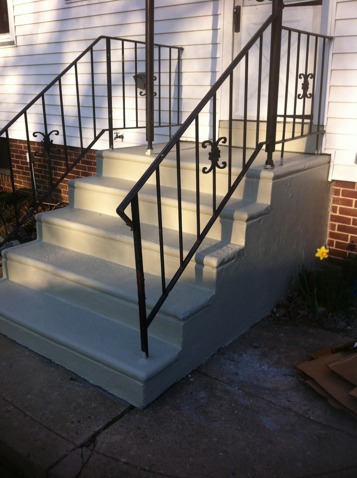 Our 'New' To Us 1910 Foursquare Home: Back Stairs Painted