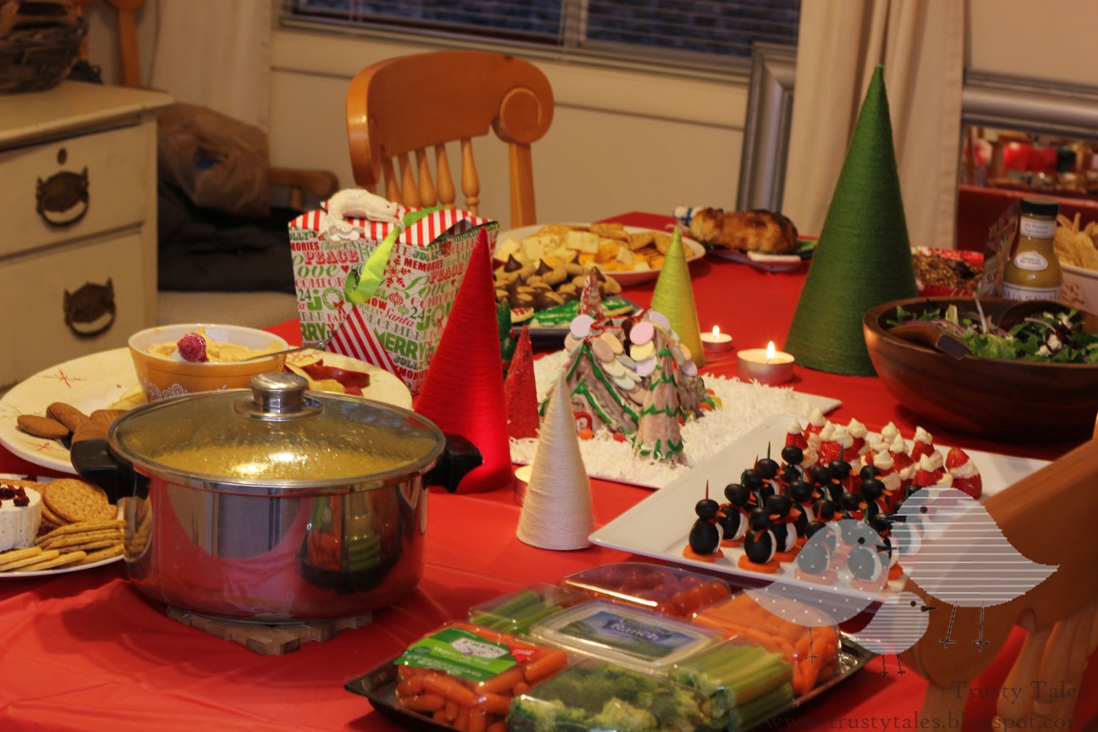 Tales of a Trusty Family: Christmas Potluck with Friends