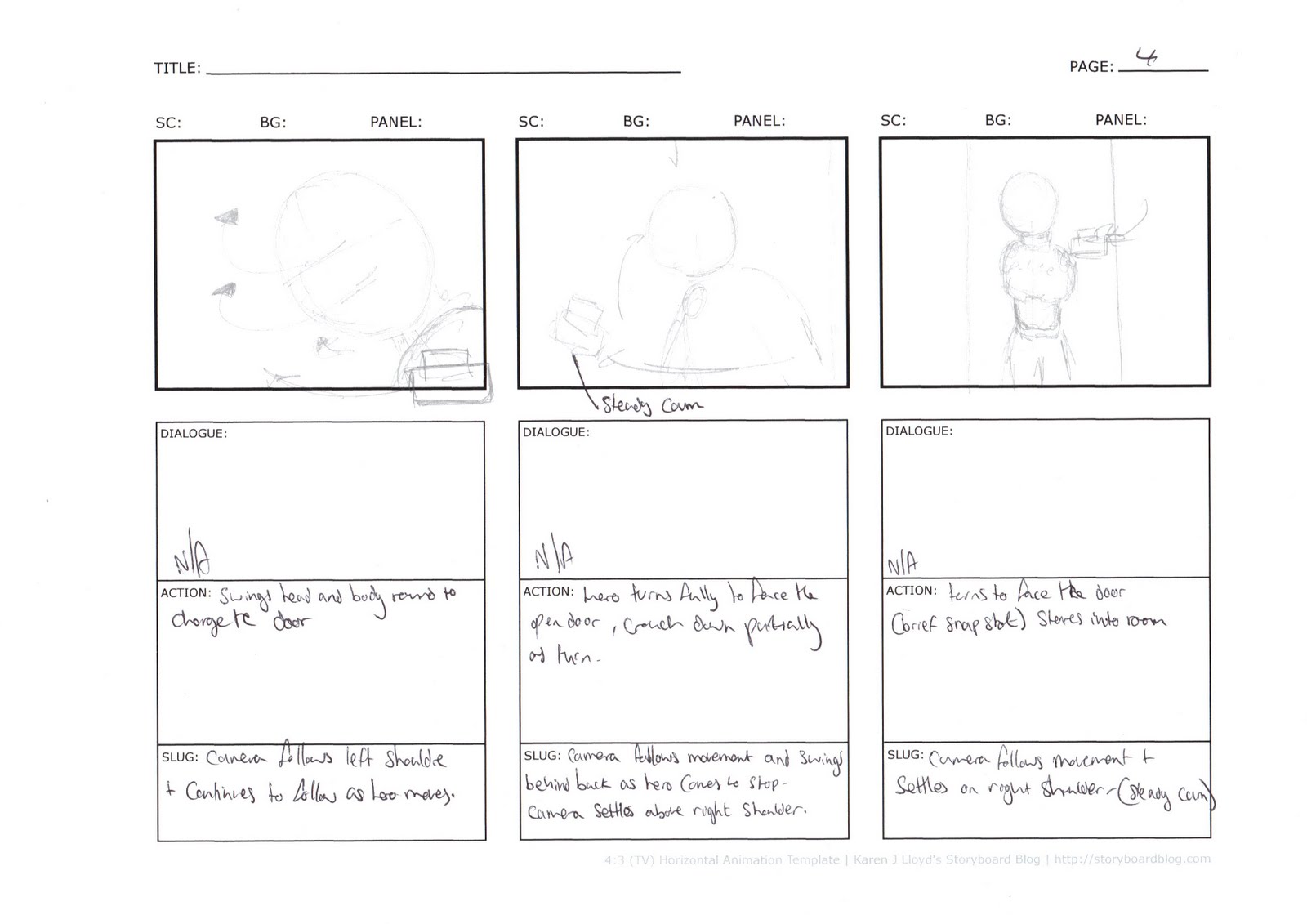 masters blog: Alternative animatic storyboard
