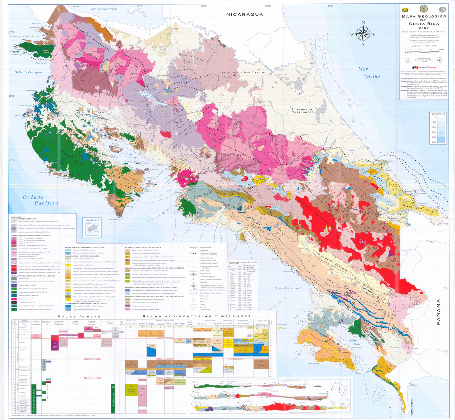 Sociedad Geológica de Costa Rica: Mapa Geológico de Costa Rica
