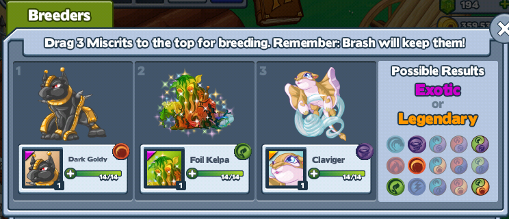 Team RISING of Miscrits: World of Creatures: Breed: Elite Slithero