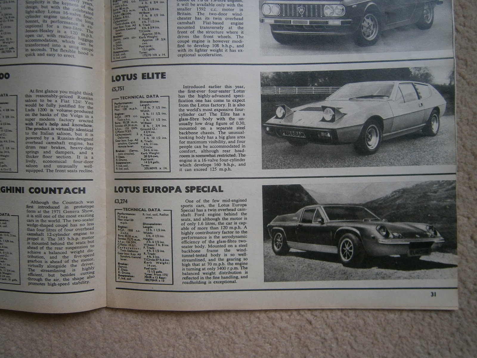 Lotus Excel Restoration: Lotus Elite brochures and price lists