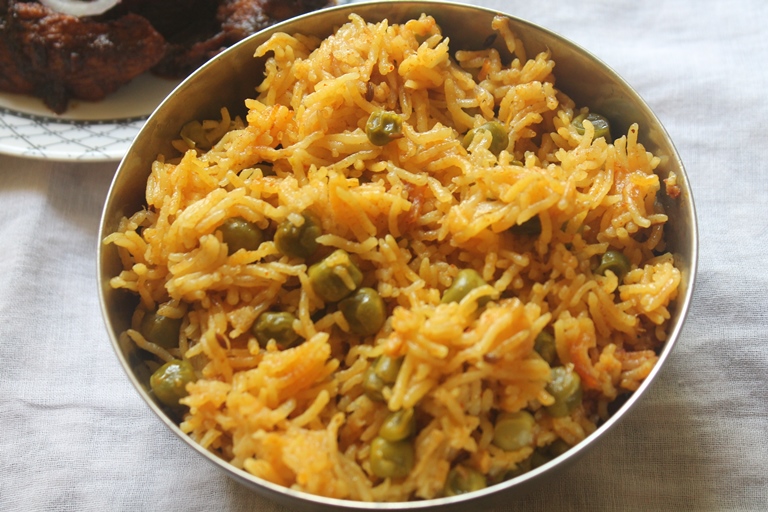 Peas Pulao | Matar Pulao Recipe